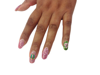 Alpha Kappa Alpha Nail Art | Captivations